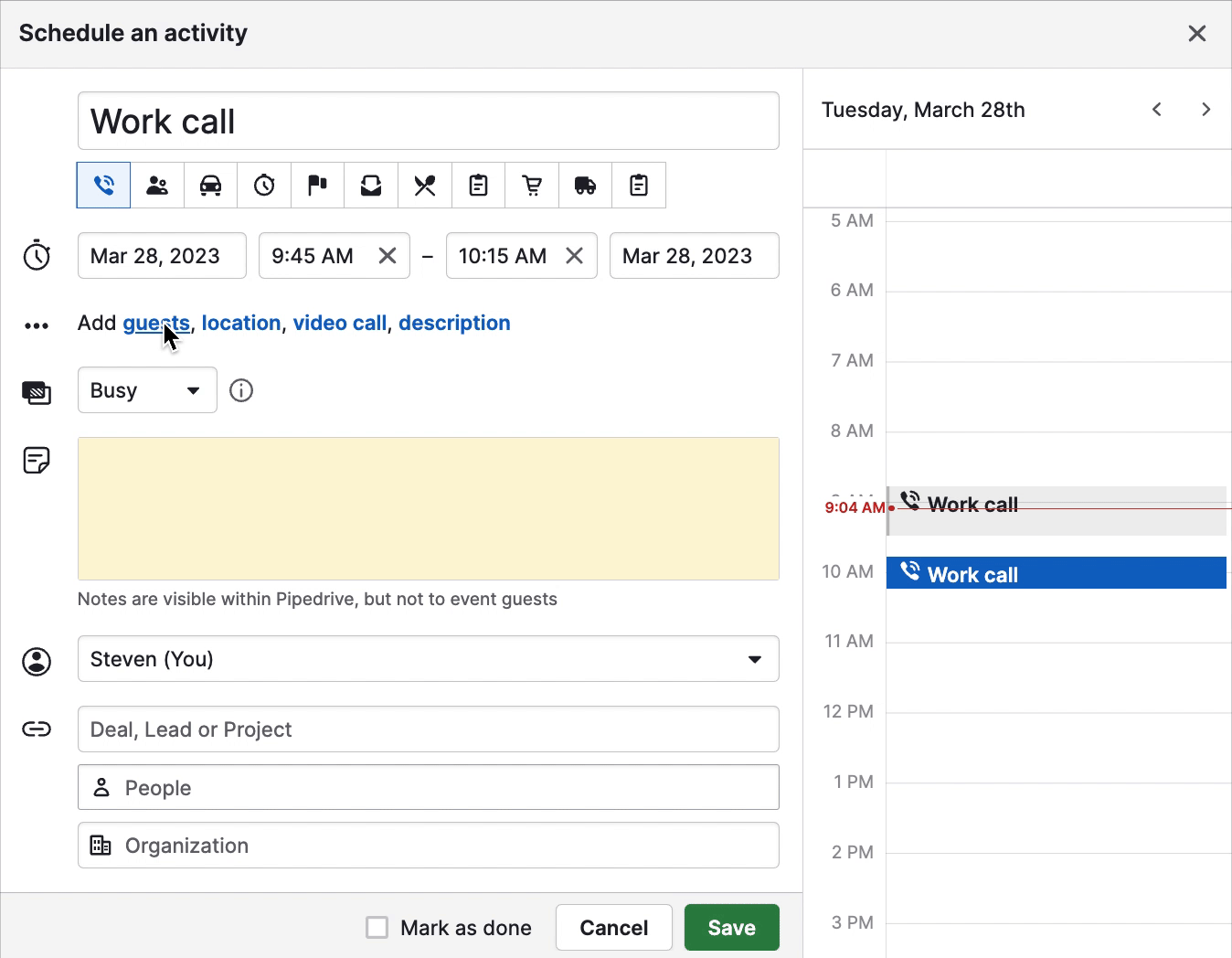 Activities - Knowledge Base | Pipedrive